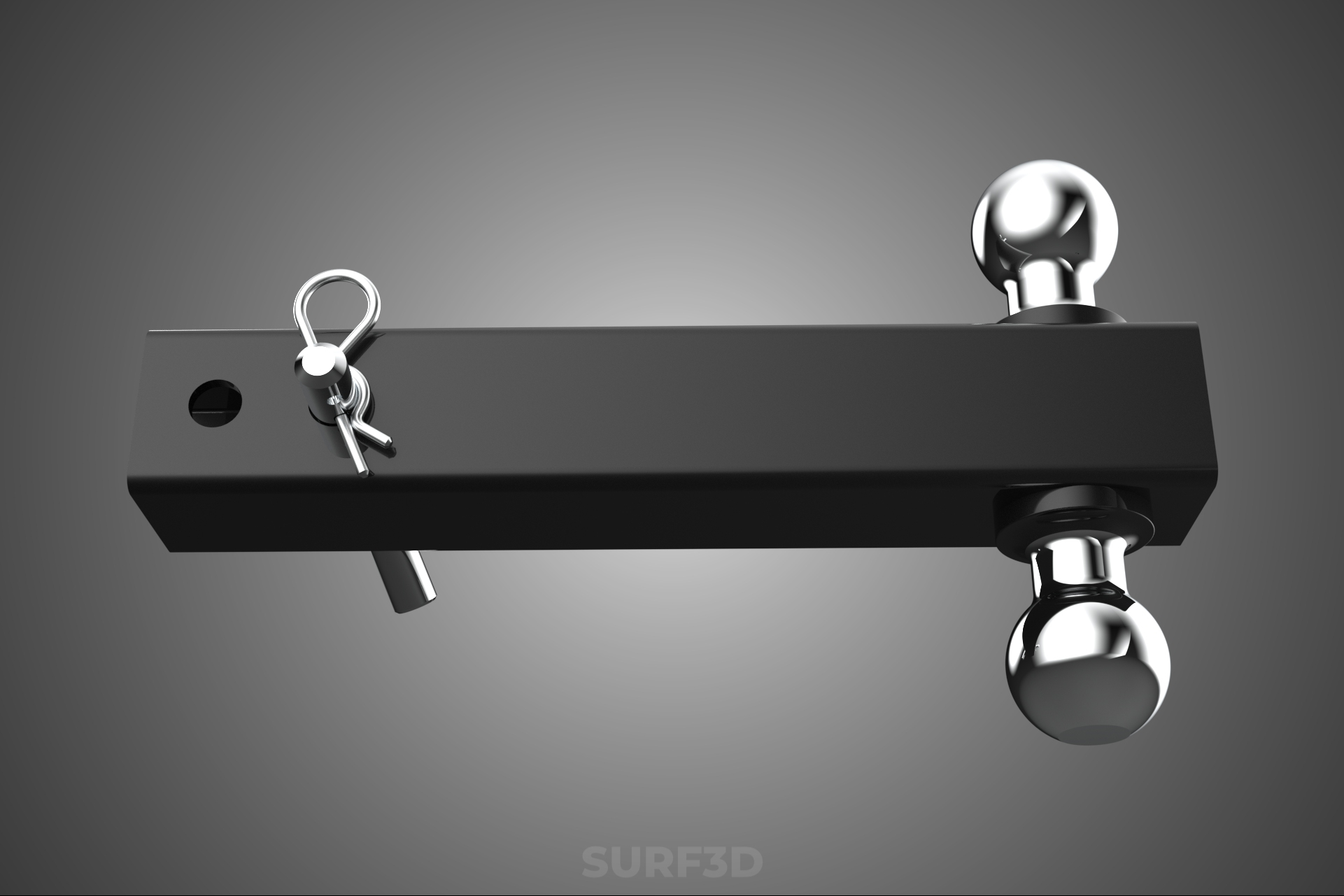 Modello 3D RIMORCHIO DI TRAINO REVERSIBILE CON ATTACCO A DOPPIA SFERA ...