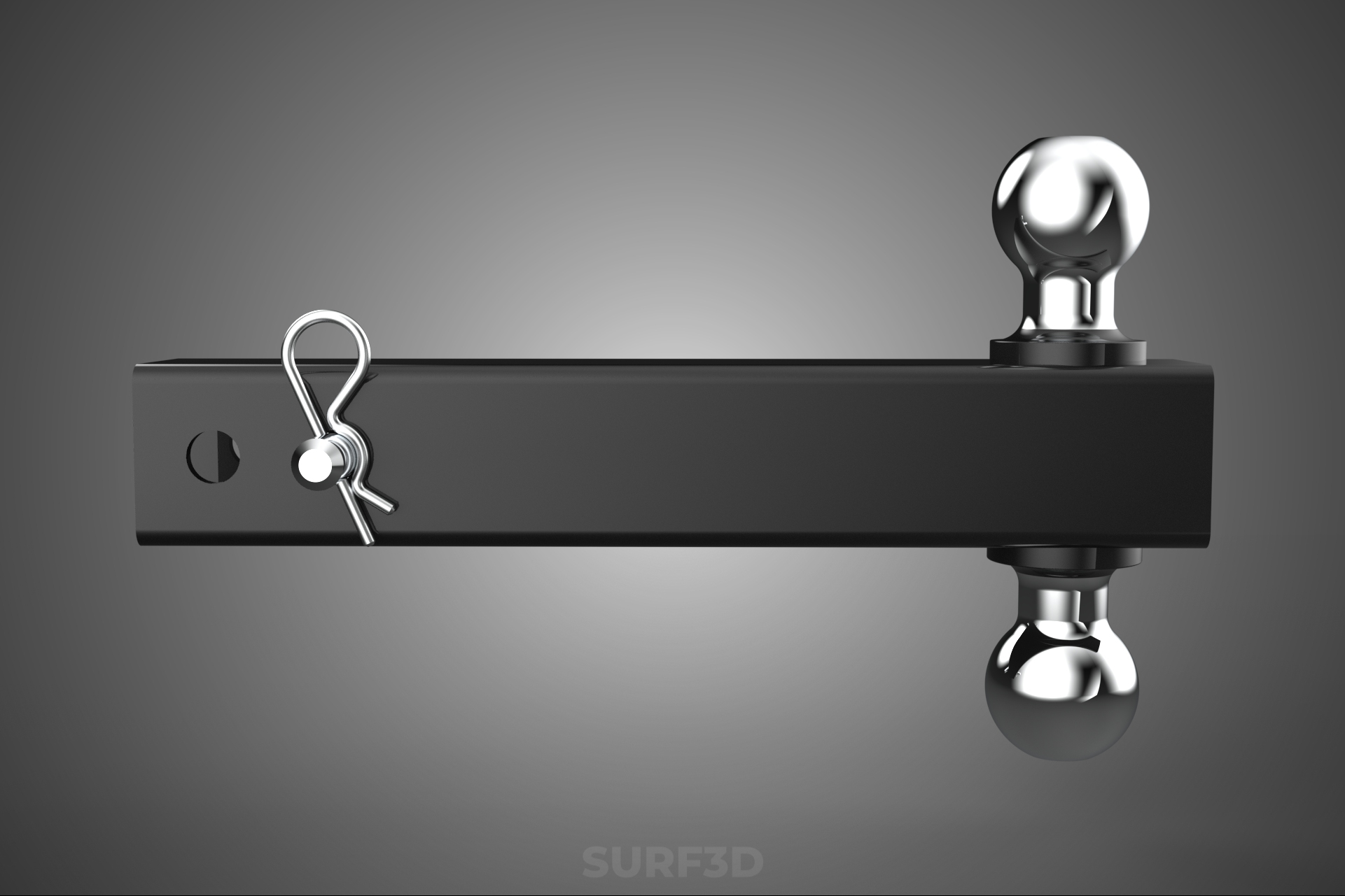 Modello 3D RIMORCHIO DI TRAINO REVERSIBILE CON ATTACCO A DOPPIA SFERA ...