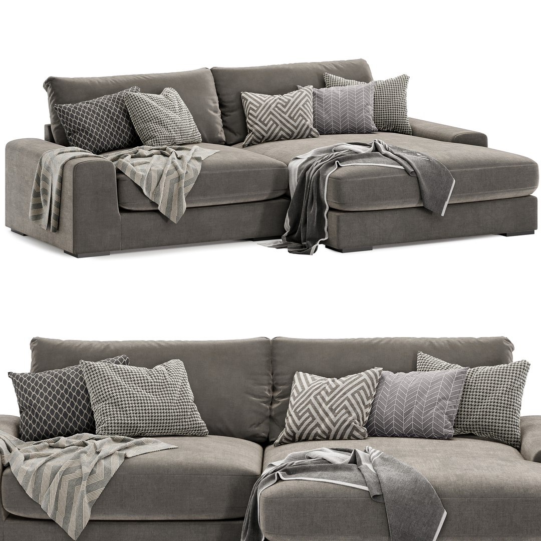 Chill Reversible Chaise Sofa 3D Model - TurboSquid 2144428