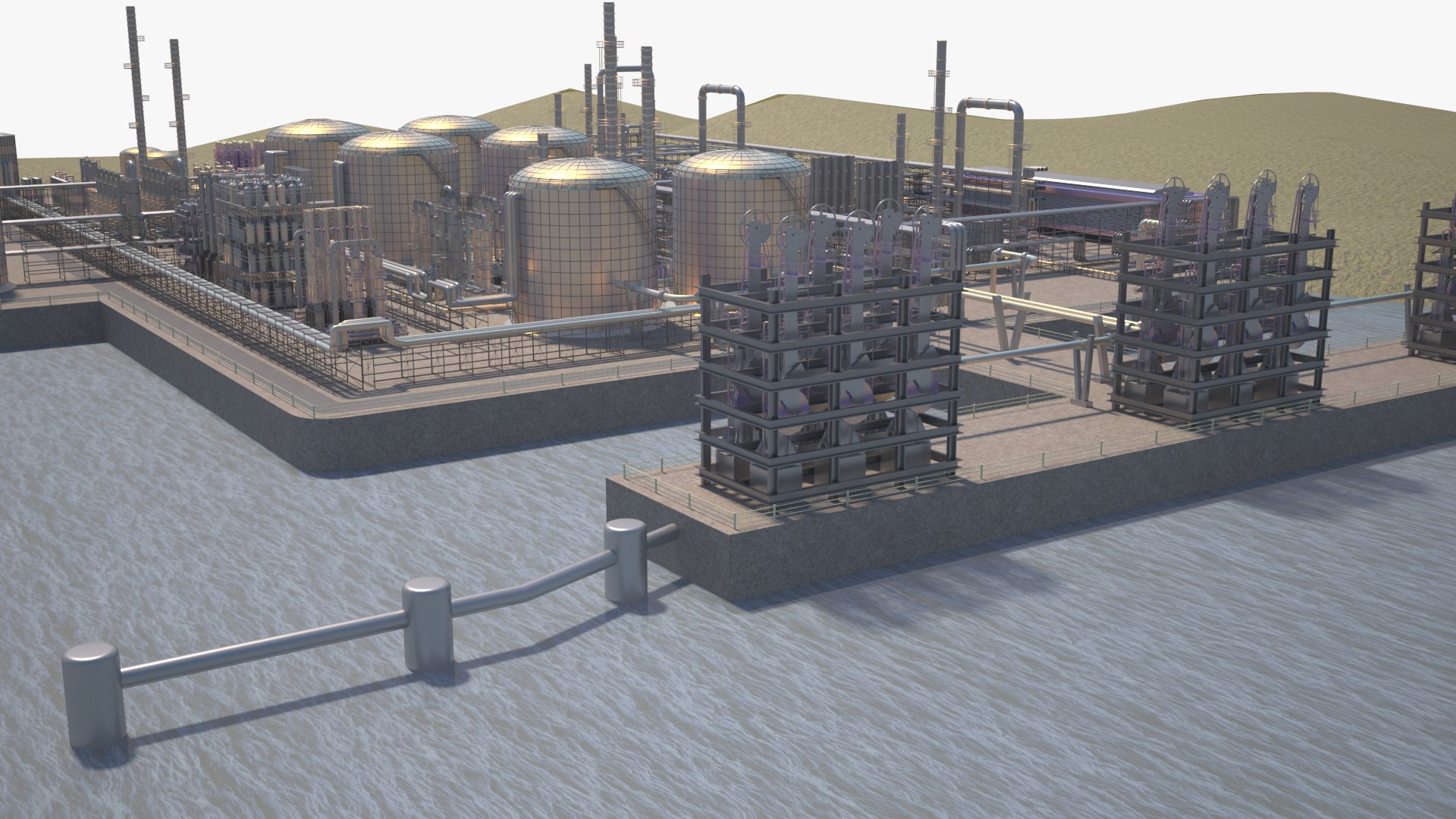 Lng Port 12 3D Model - TurboSquid 2138811