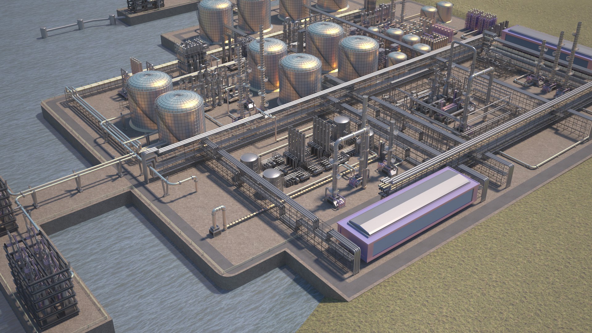 Lng Port 12 3D Model - TurboSquid 2138811