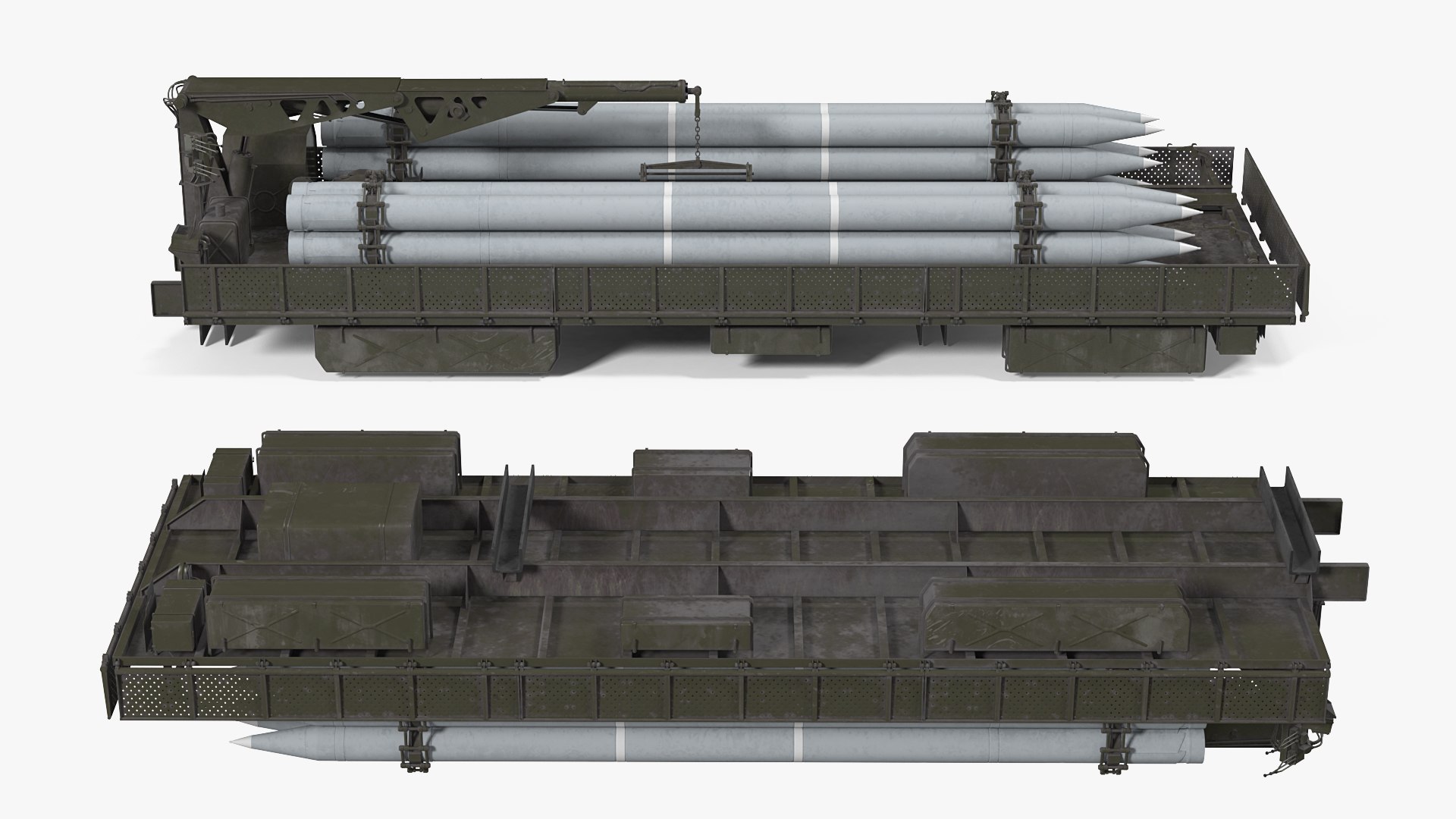 Spare rockets containers crane 3D - TurboSquid 1568523