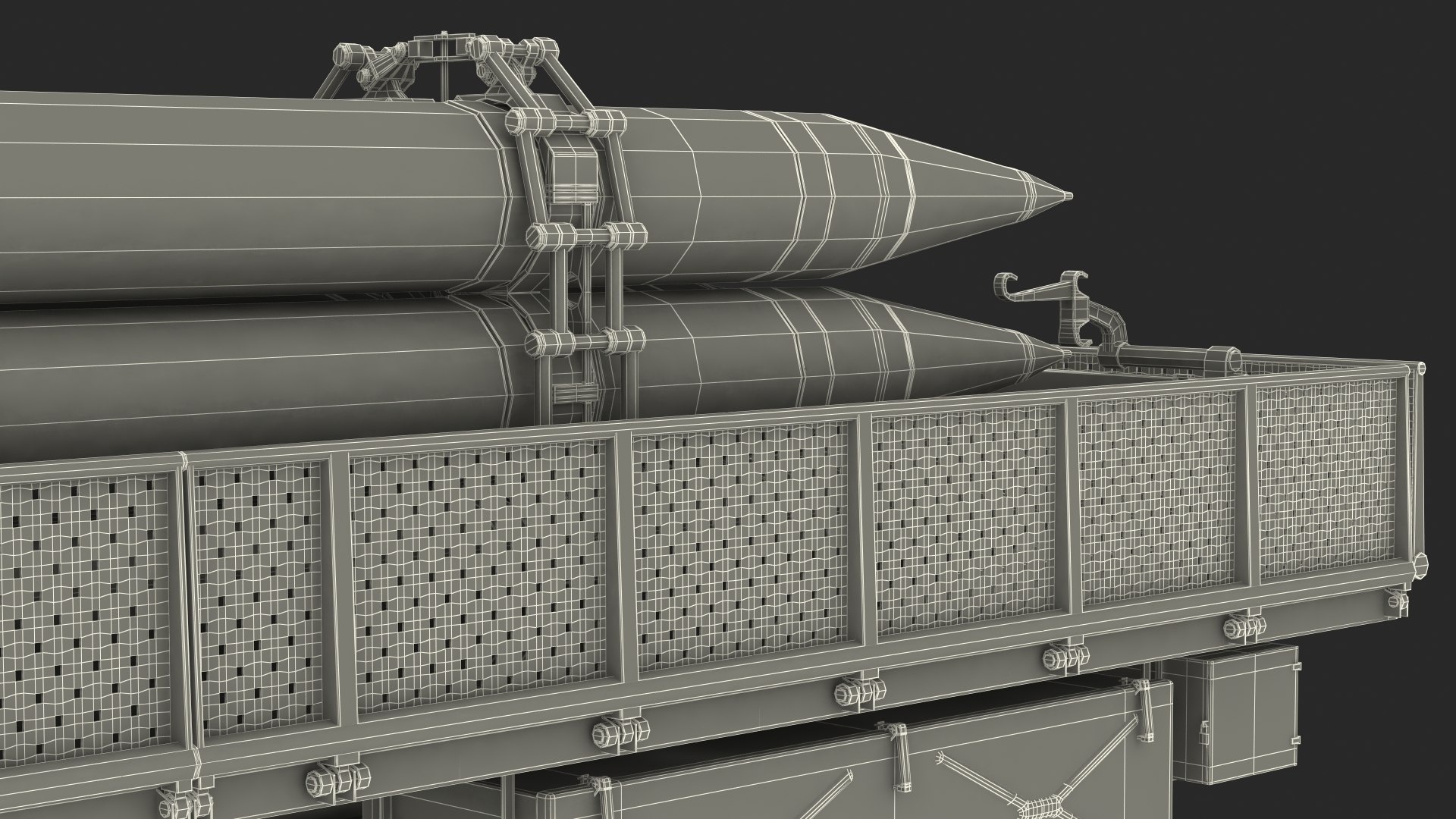 Spare rockets containers crane 3D - TurboSquid 1568523