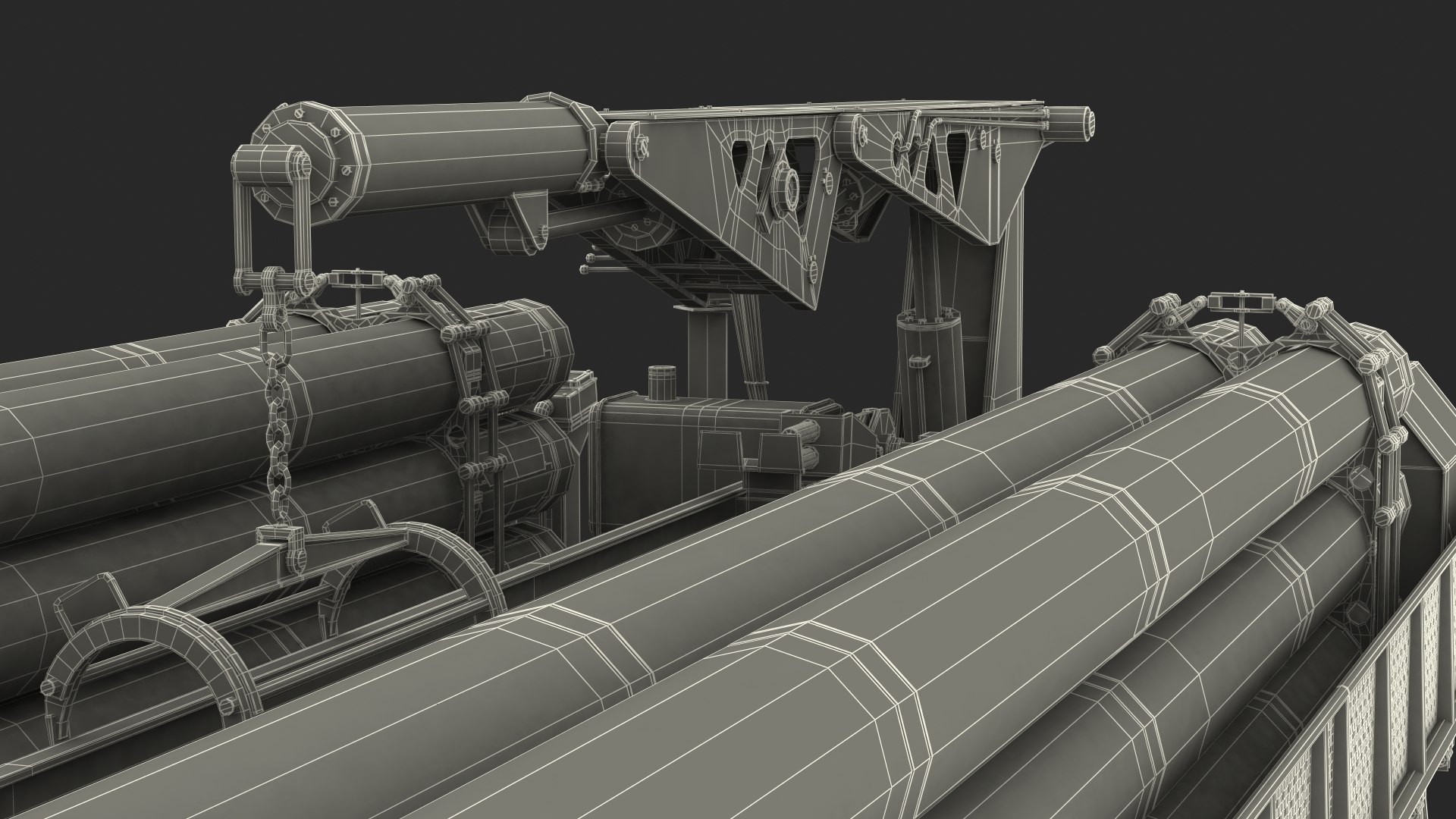 Spare rockets containers crane 3D - TurboSquid 1568523