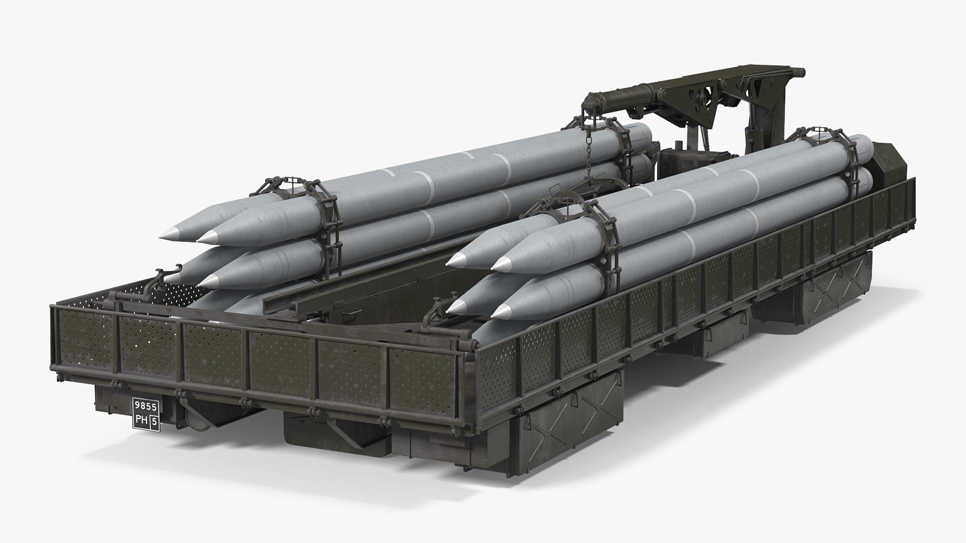 Spare rockets containers crane 3D - TurboSquid 1568523