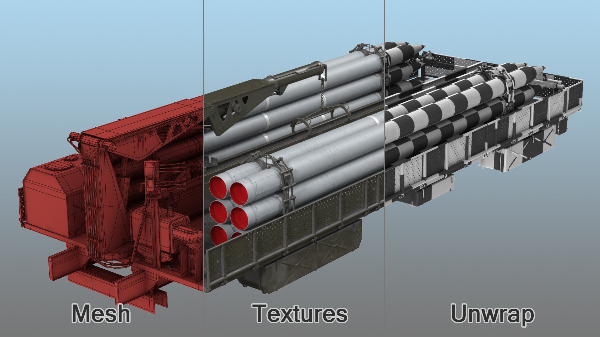 Spare rockets containers crane 3D - TurboSquid 1568523