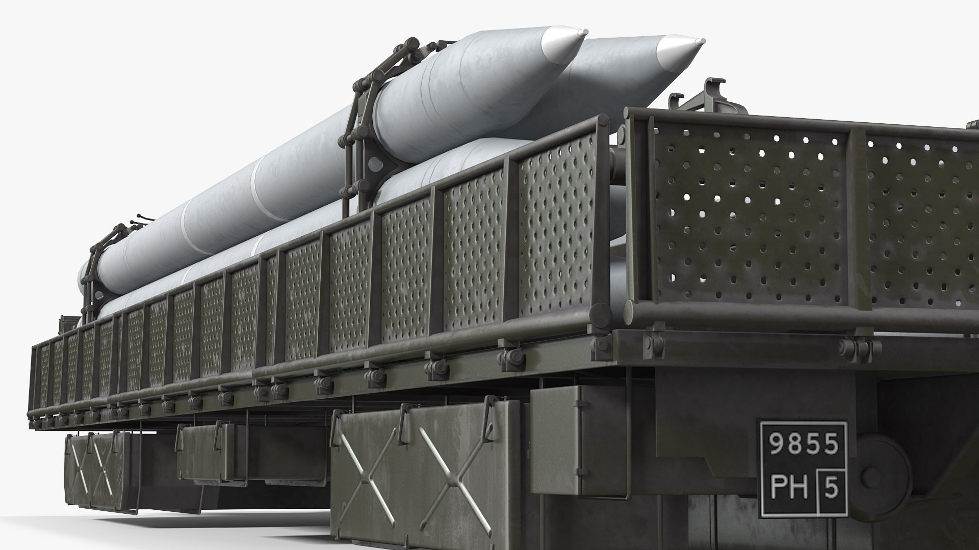 Spare rockets containers crane 3D - TurboSquid 1568523