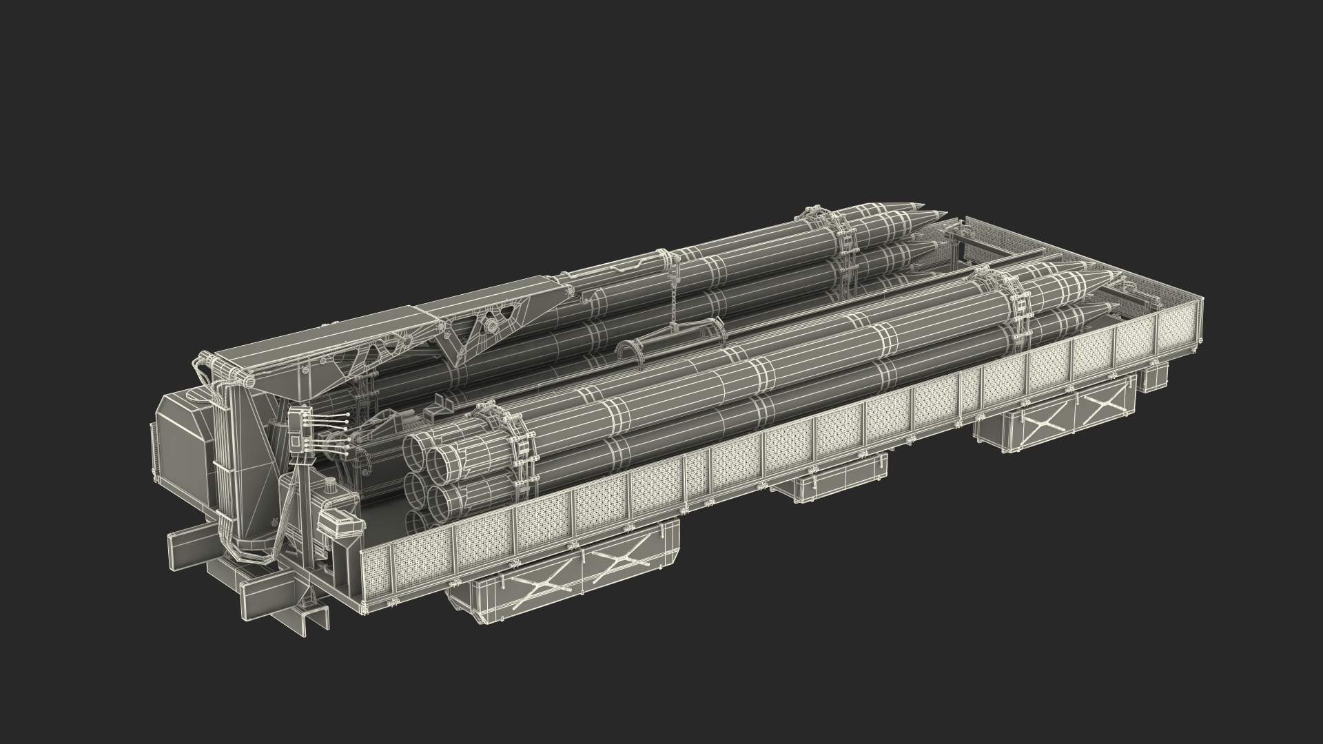 Spare Rockets Containers Crane 3D - TurboSquid 1568523