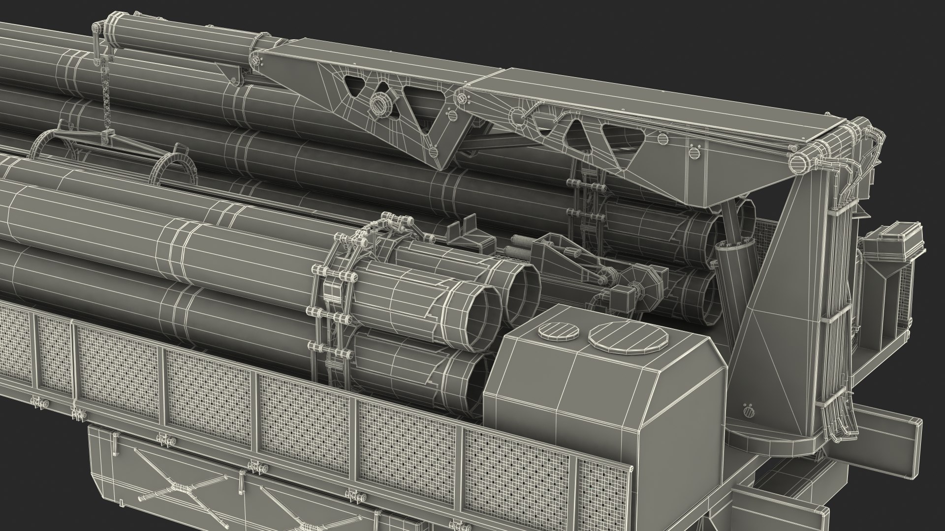 Spare rockets containers crane 3D - TurboSquid 1568523