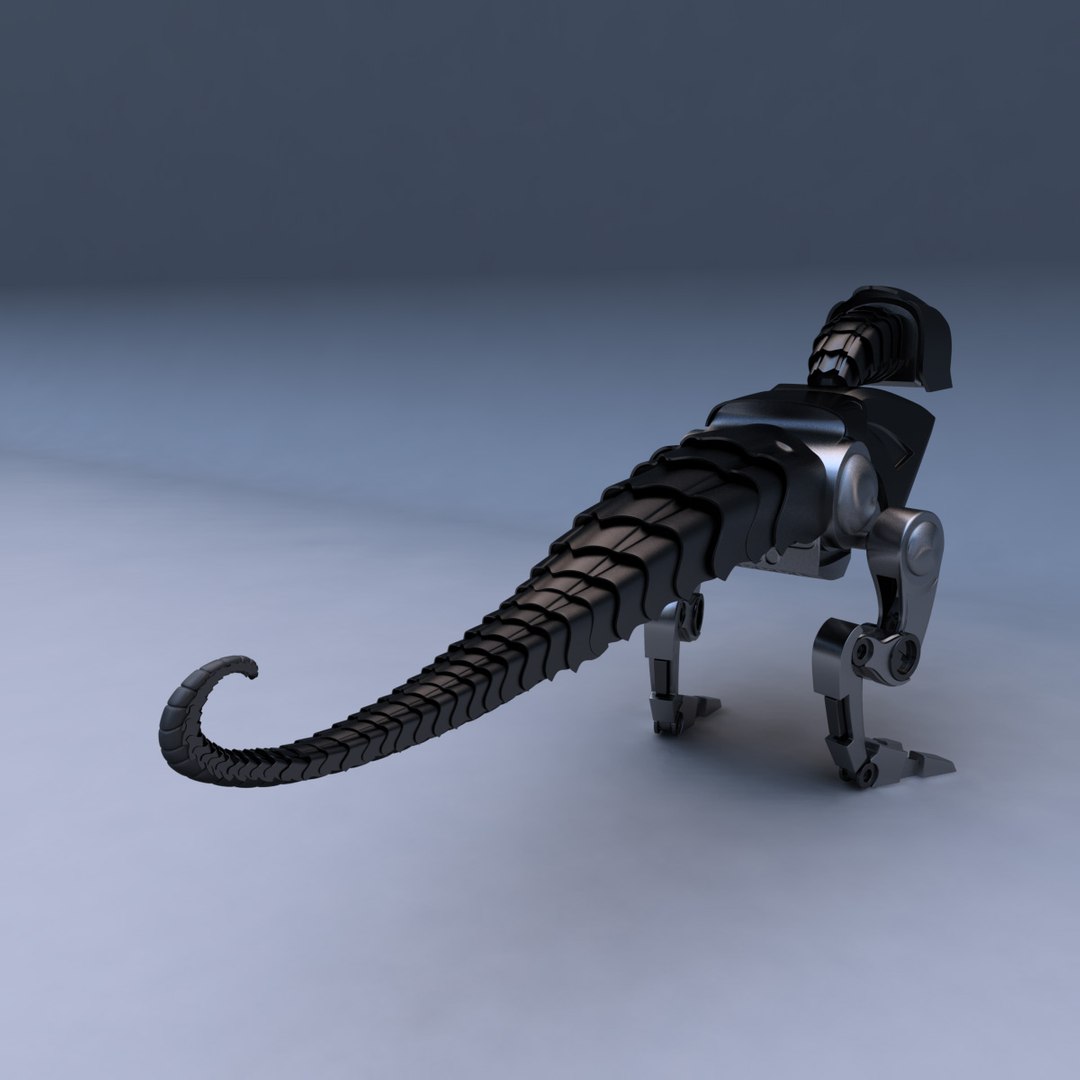 3d spying dinorobot robotic model