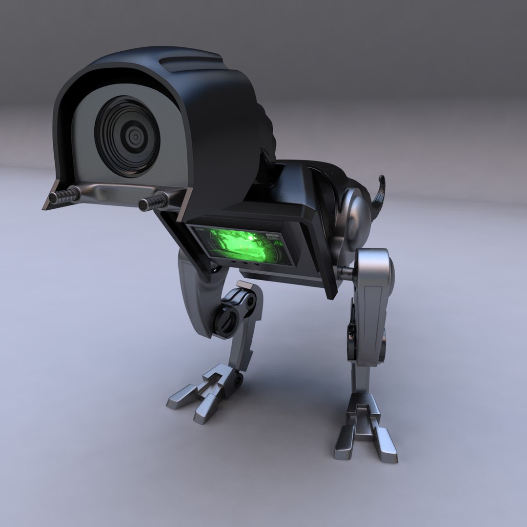 3d spying dinorobot robotic model