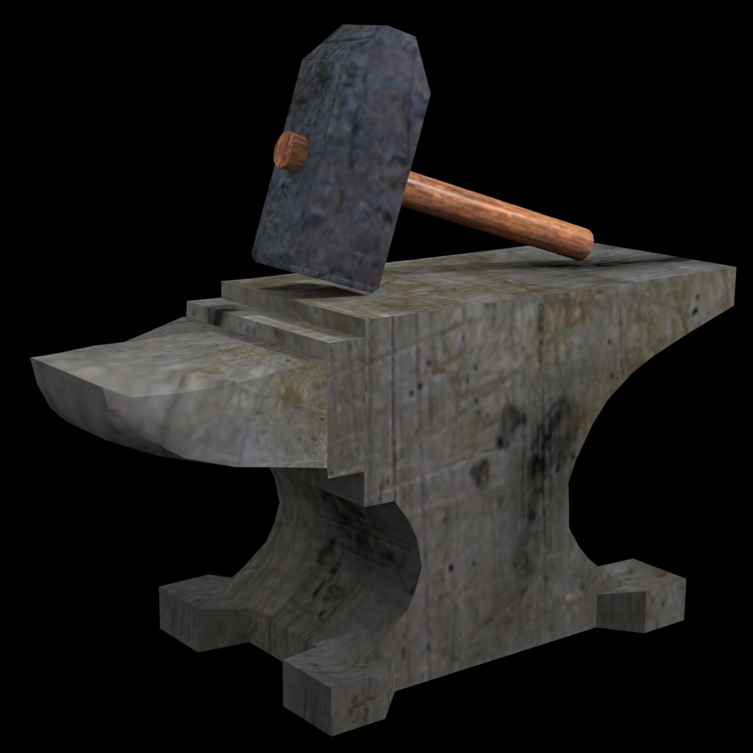 3d hammer anvil