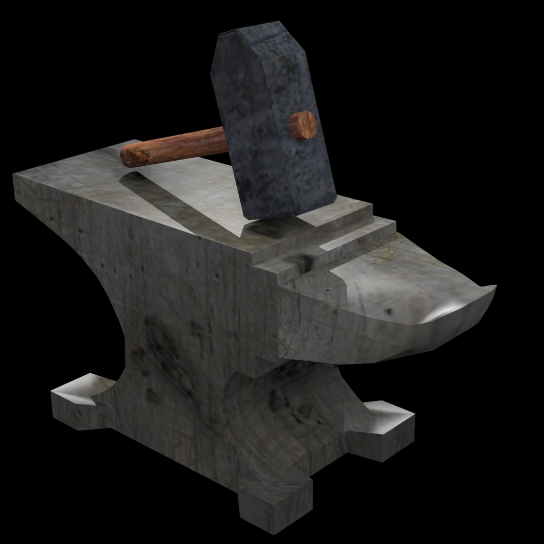 3d hammer anvil