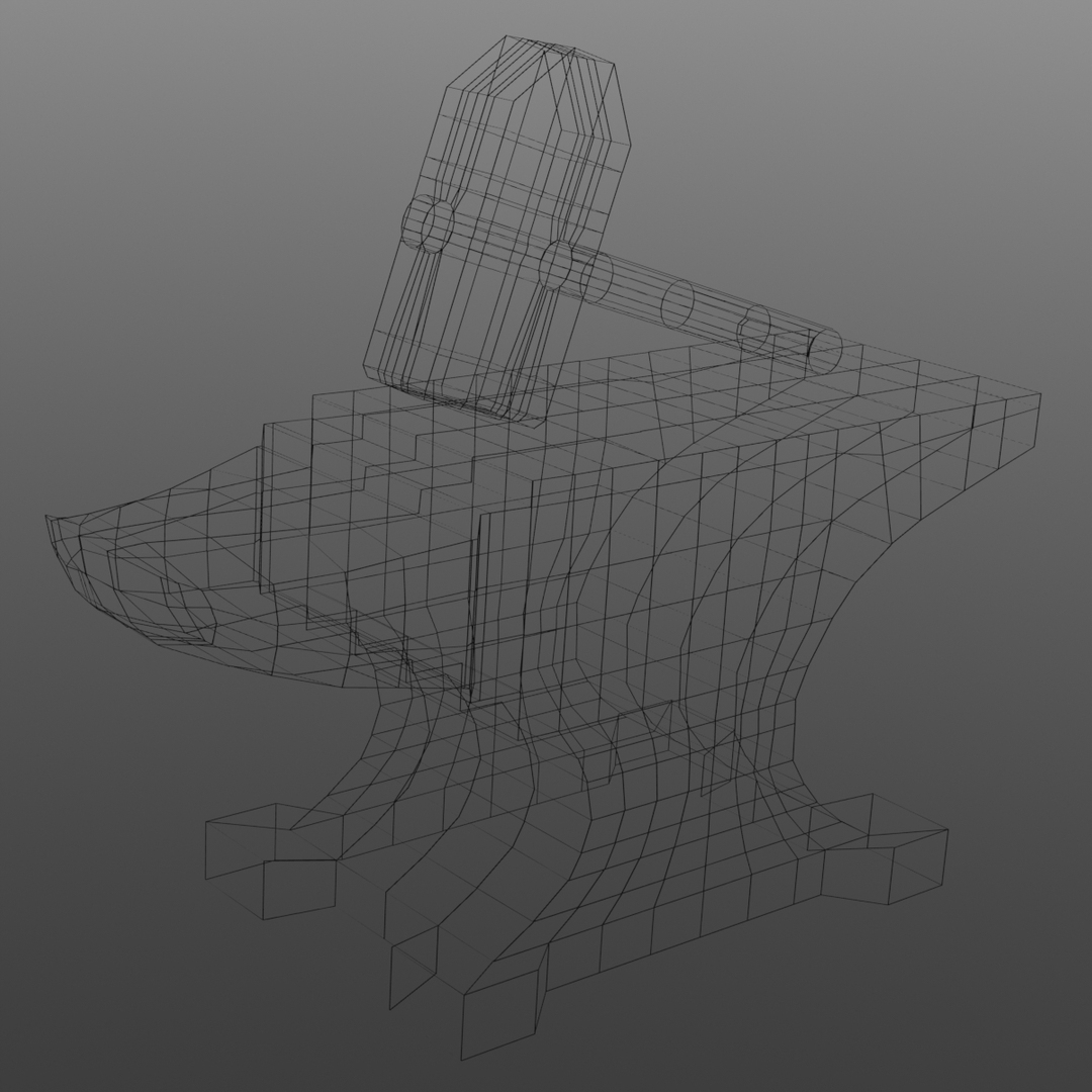 3d hammer anvil