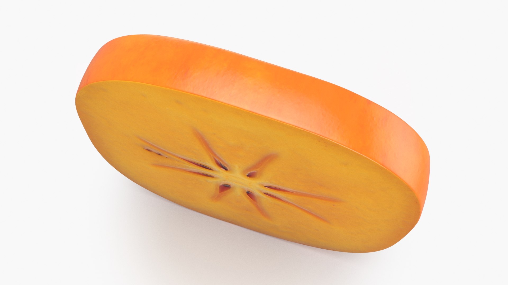 3D Persimmon Round Slice Model - TurboSquid 2114441