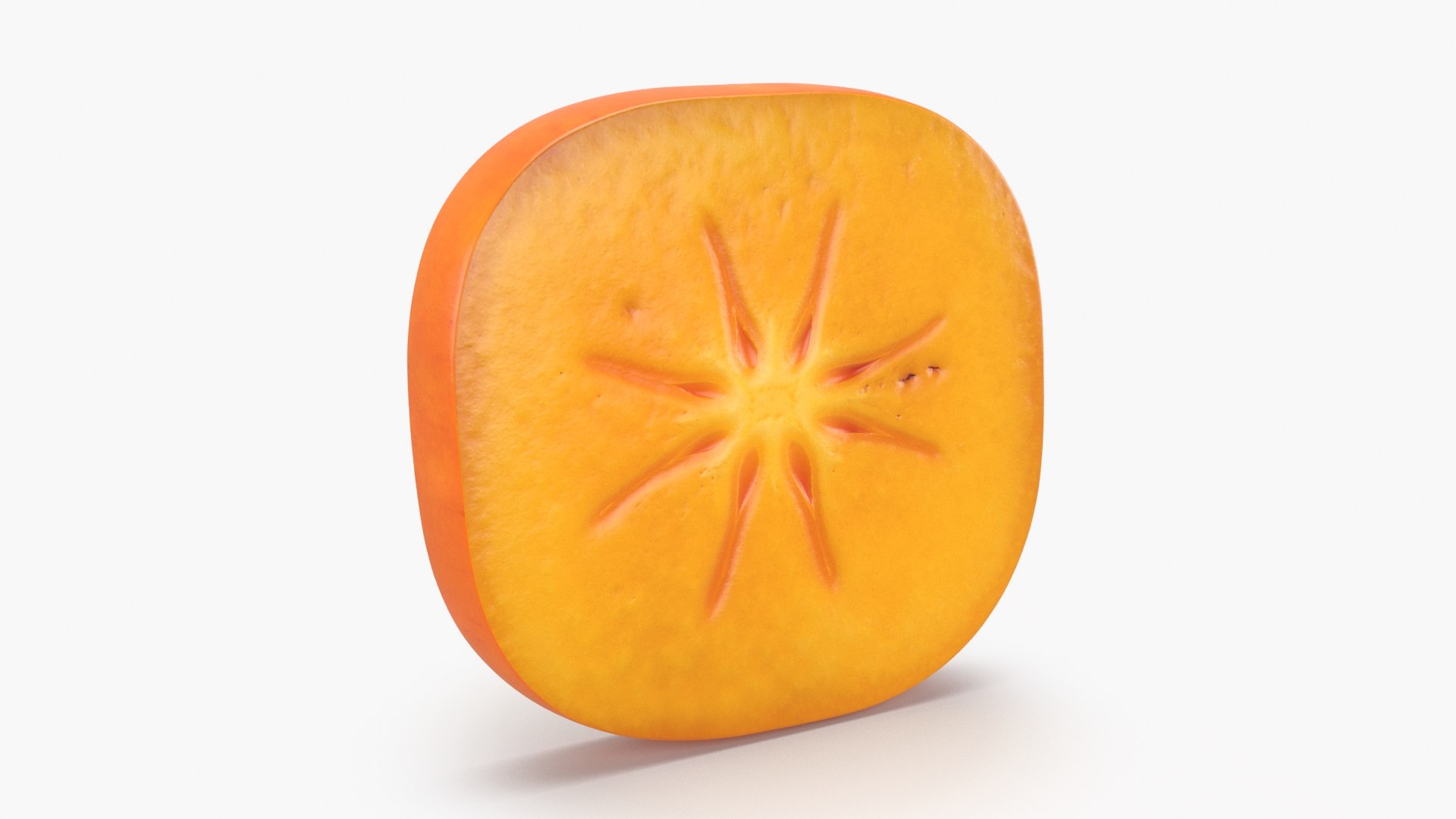 3D Persimmon Round Slice Model - TurboSquid 2114441