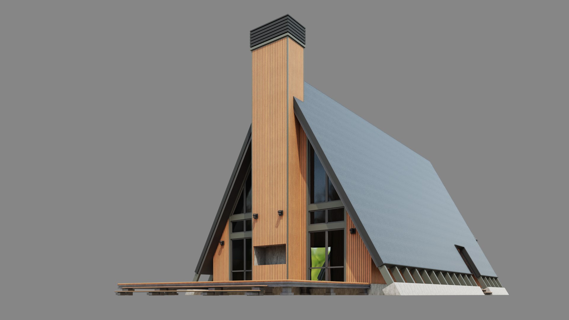3D Contemporary A-Frame Model - TurboSquid 2028951