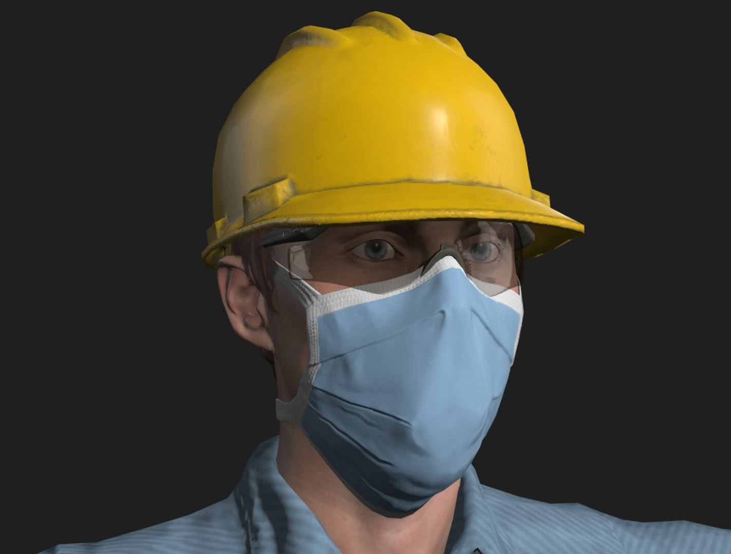 3D Engineer Mask Workman Laborer - TurboSquid 1559875
