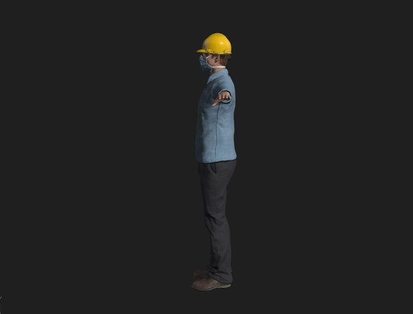 3D engineer mask workman laborer - TurboSquid 1559875