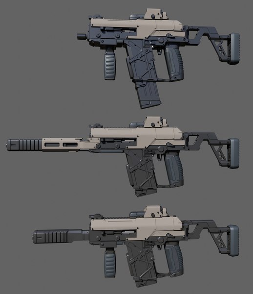 3d model gun