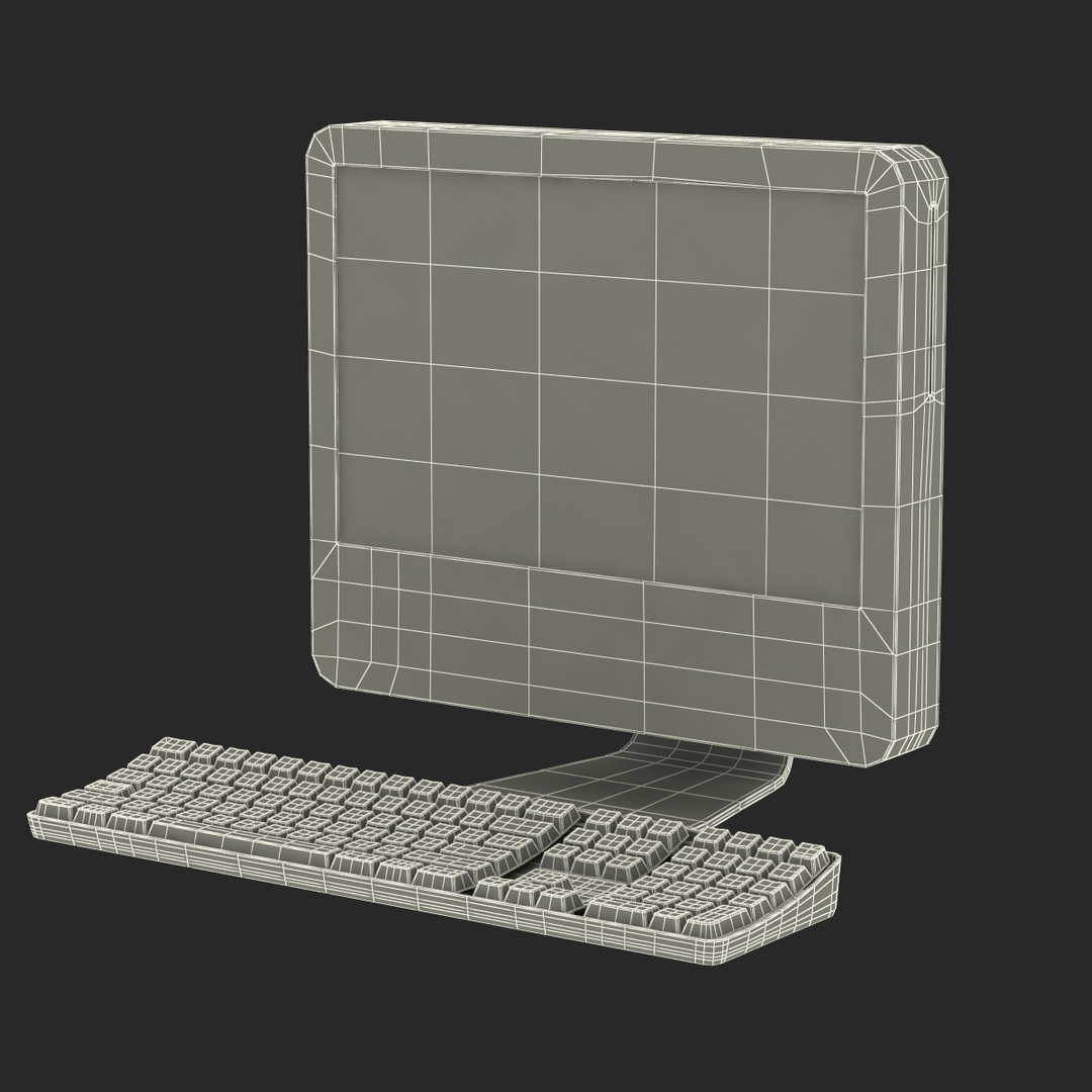 apple imac g5 desktop 3d model