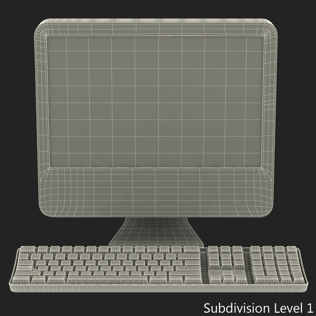 apple imac g5 desktop 3d model