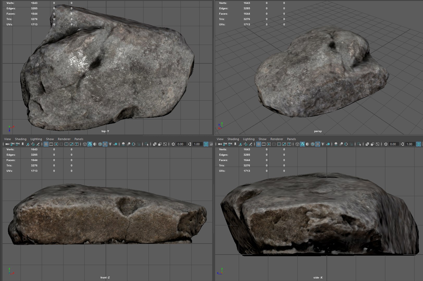 Realistic Gray Rock Model 2 Model - TurboSquid 2274702