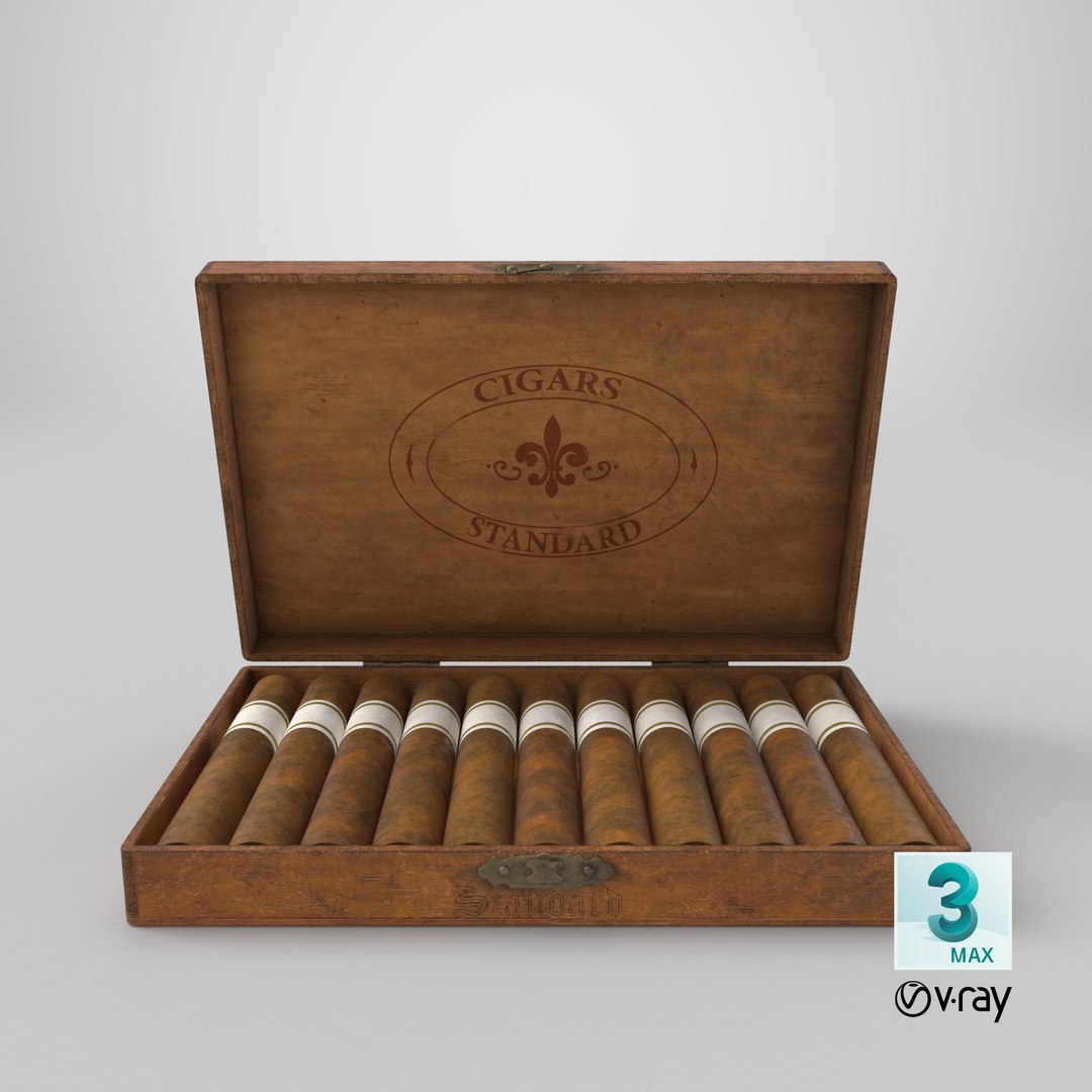 3D vintage-wooden-cigar-box---open model - TurboSquid 1169990