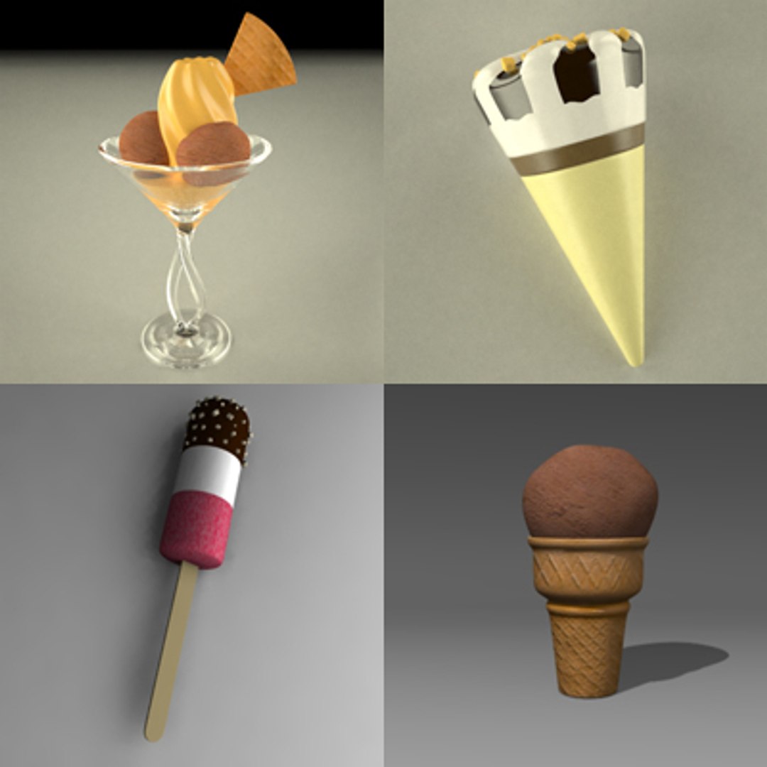 3d Ice Creams Model