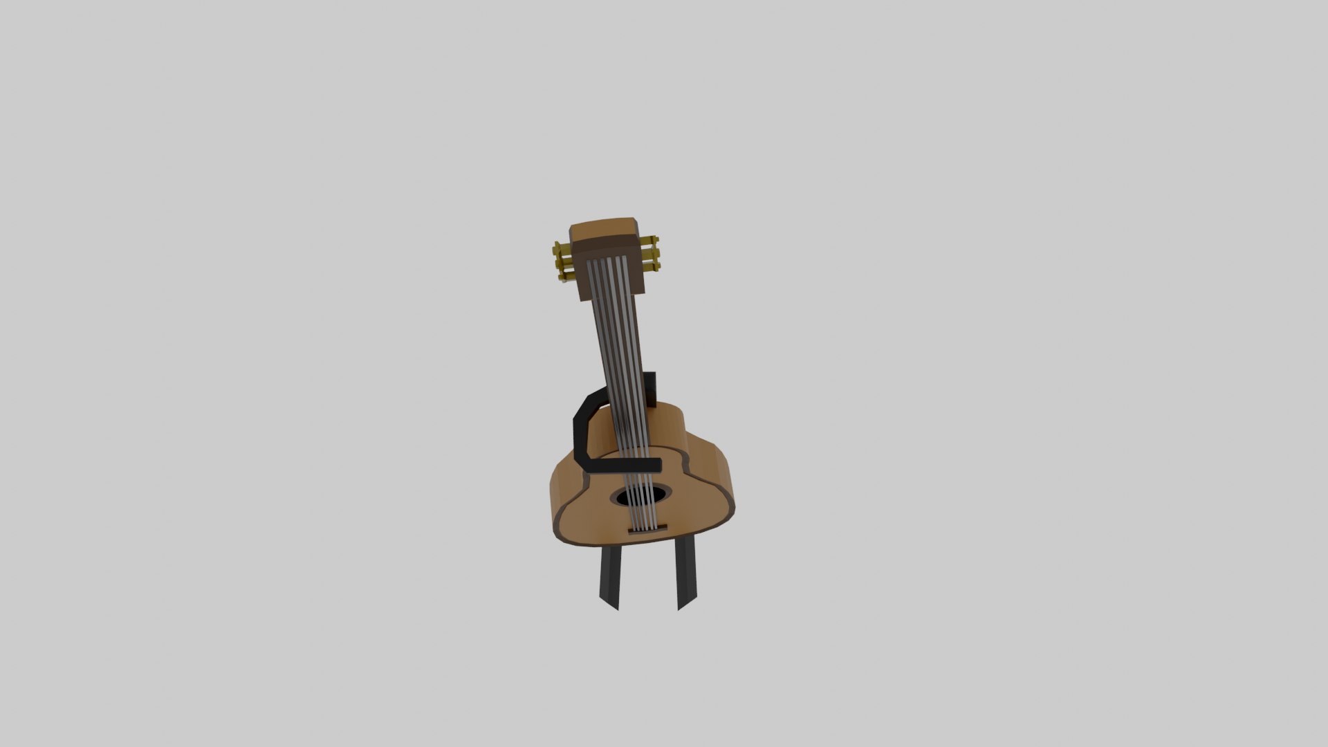 3D Low Poly Guitar Model - TurboSquid 2043100