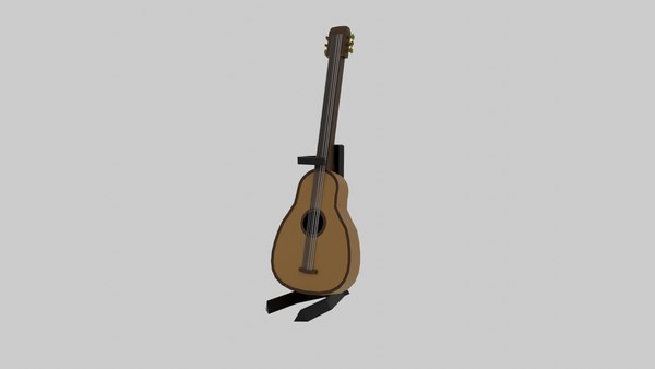 3D low poly guitar model - TurboSquid 2043100