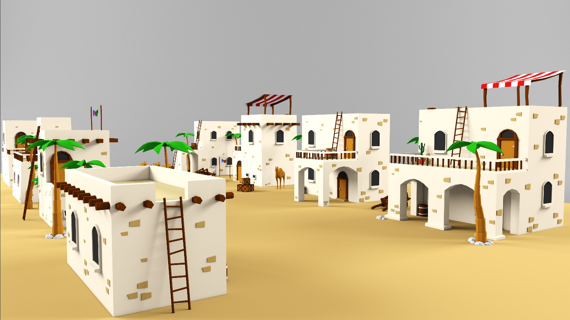 Low Poly Desert Pack 3D Model - TurboSquid 1820979