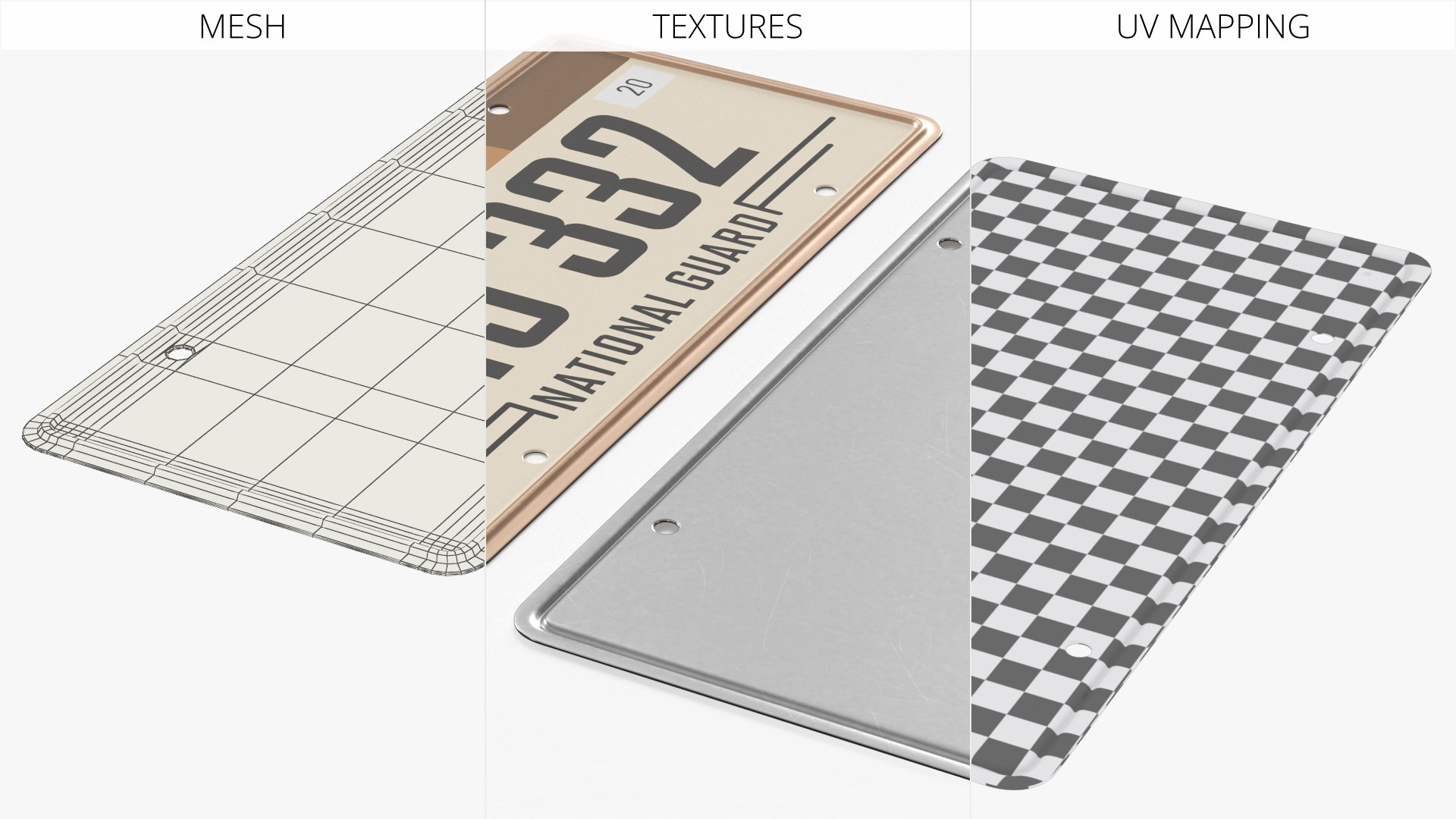 Alabama National Guard Car License Plate 2020 3D - TurboSquid 2466159