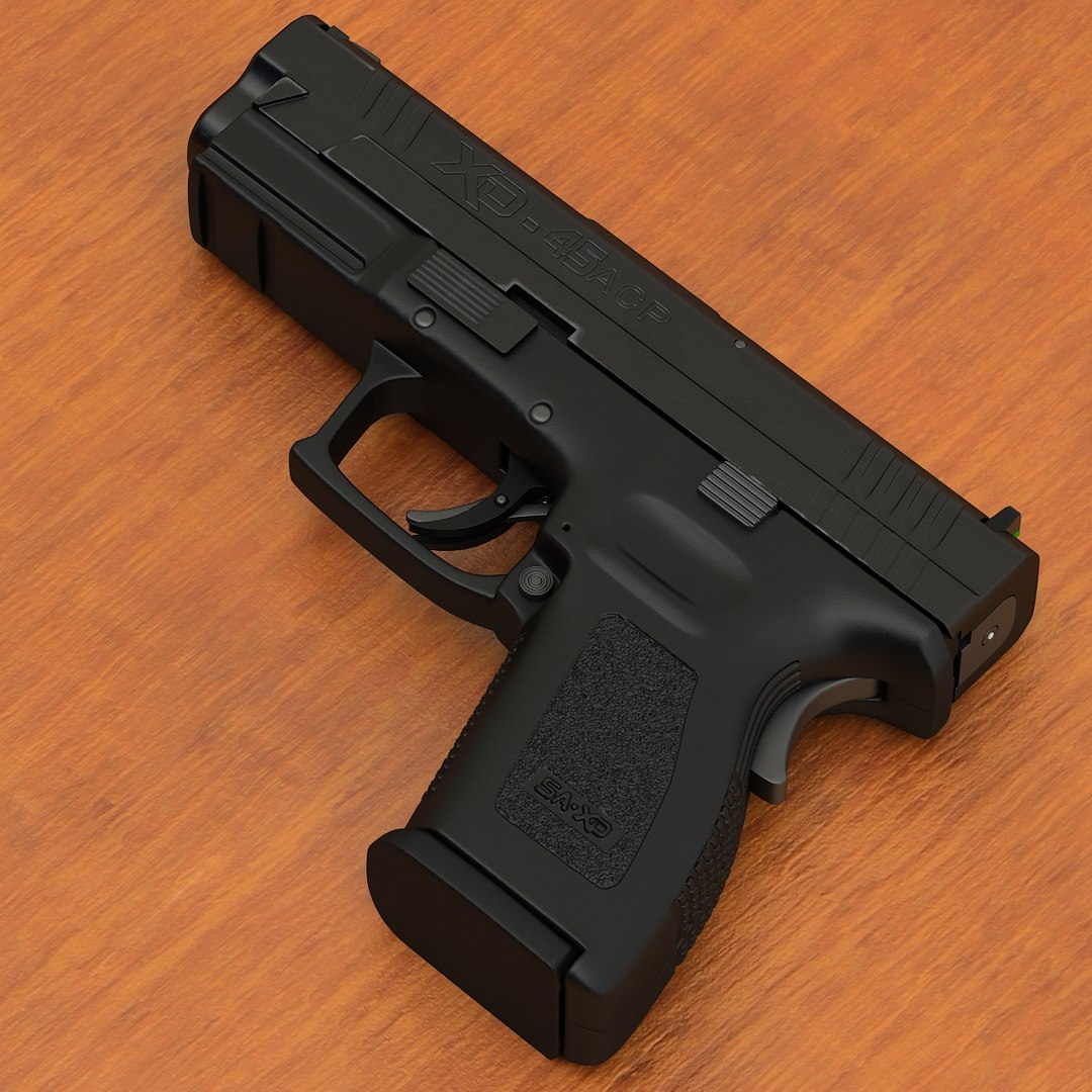 3d Springfield Xd Handgun 45 Model