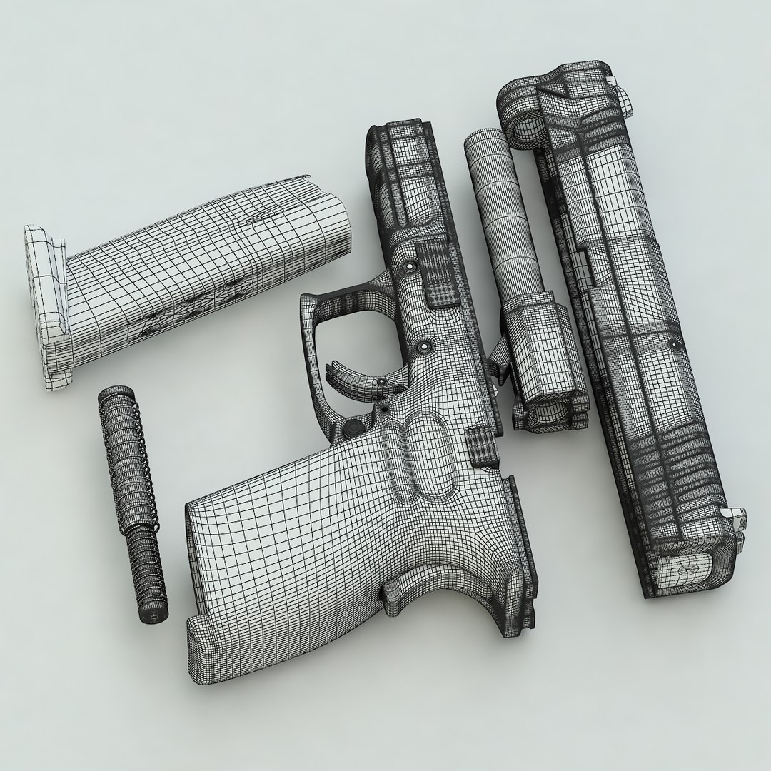3d Springfield Xd Handgun 45 Model