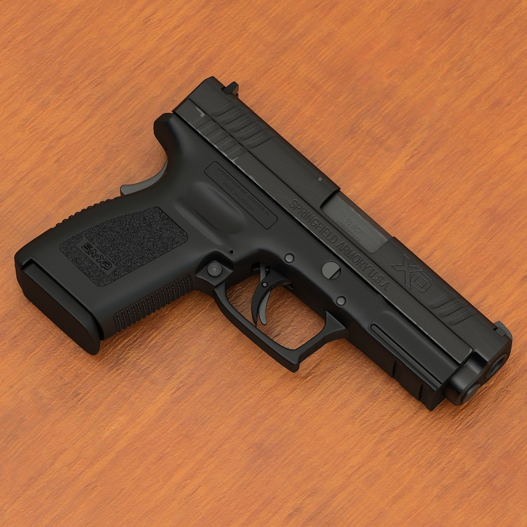 3d Springfield Xd Handgun 45 Model