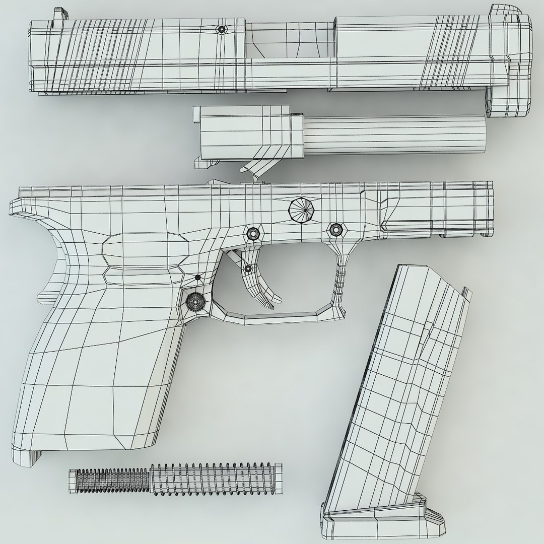 3d Springfield Xd Handgun 45 Model