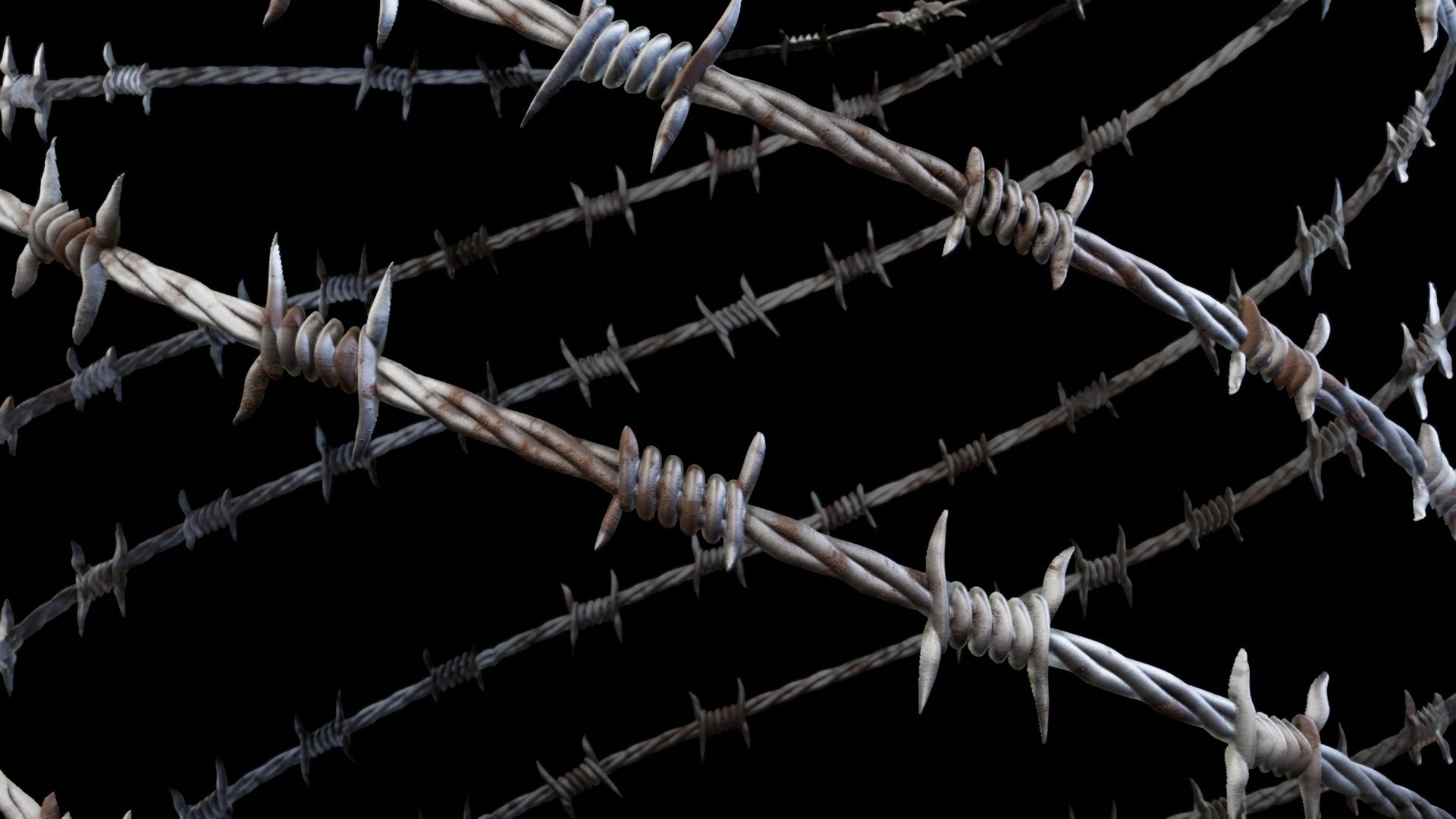 Seamless Barbed Wire Substance Material And Textures 3D Model ...