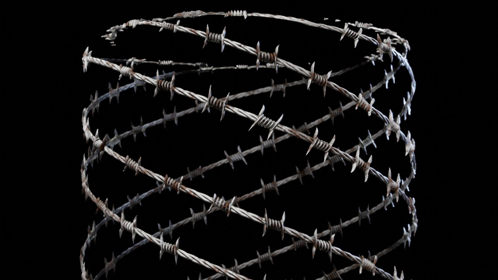 Seamless Barbed Wire Substance Material And Textures 3D Model ...