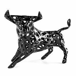 3D Bull Wireframe - TurboSquid 1284597