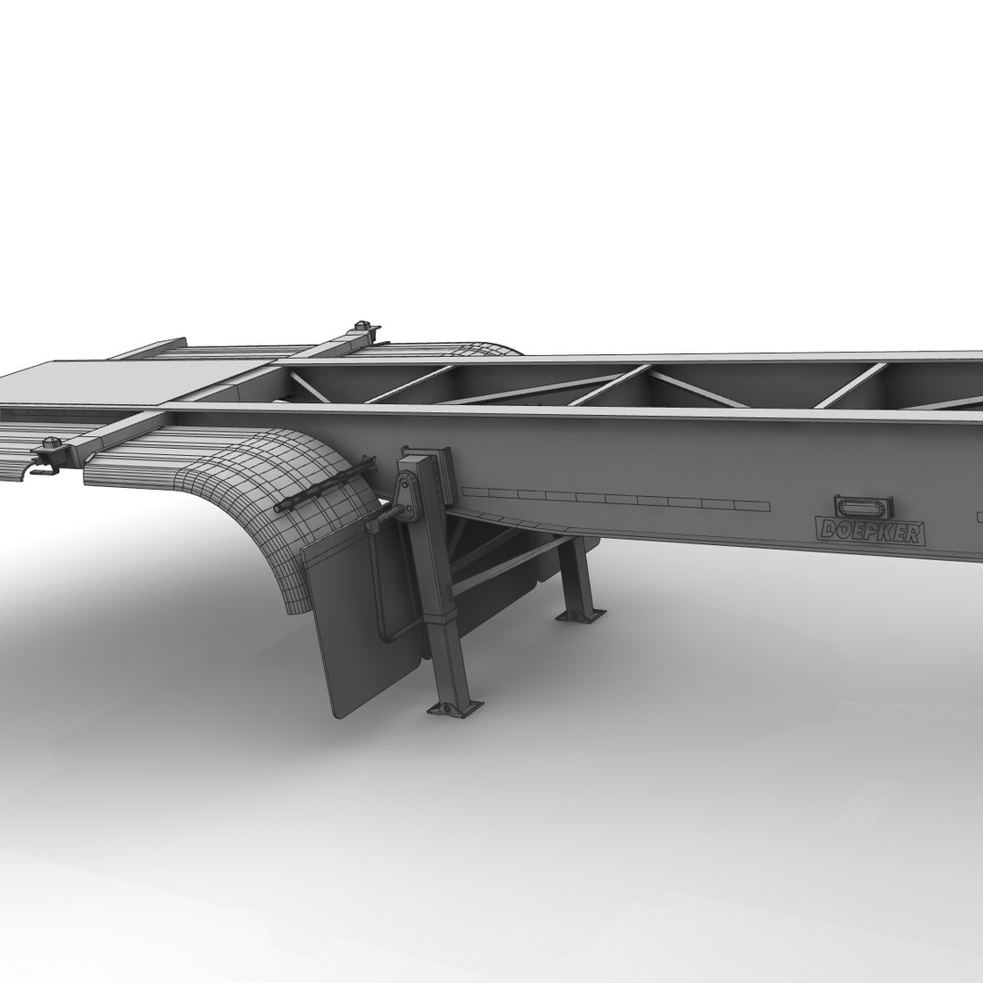 Trailer Doepker Containe Model - TurboSquid 1283914