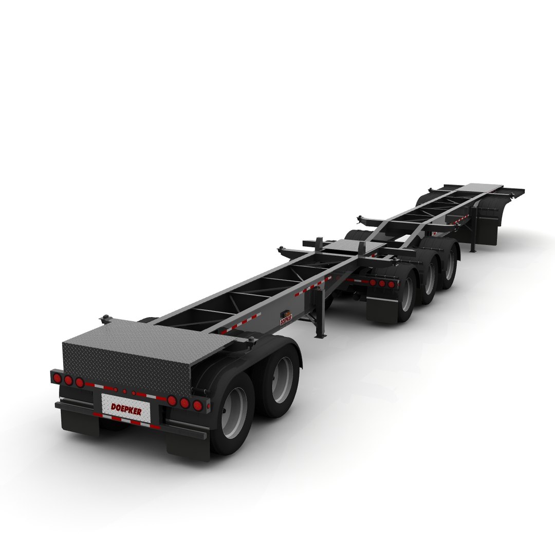Trailer Doepker Containe Model - TurboSquid 1283914