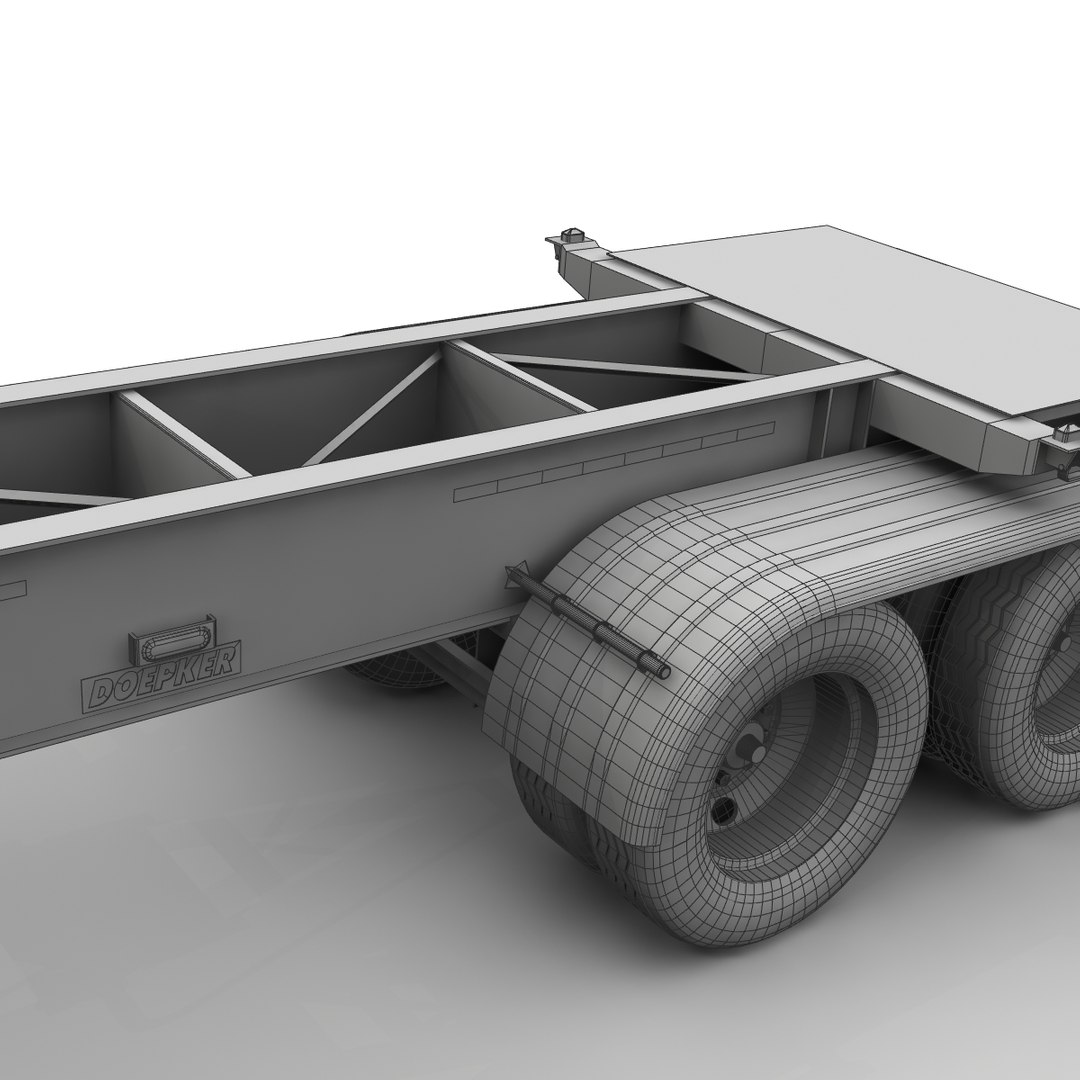 Trailer Doepker Containe Model - TurboSquid 1283914
