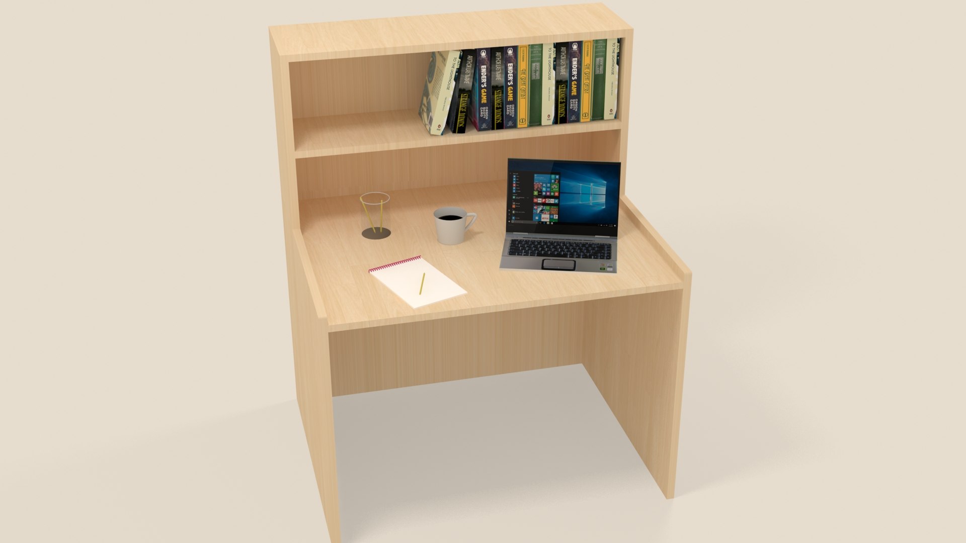 Reading Table Book Laptop 3D - TurboSquid 1362083