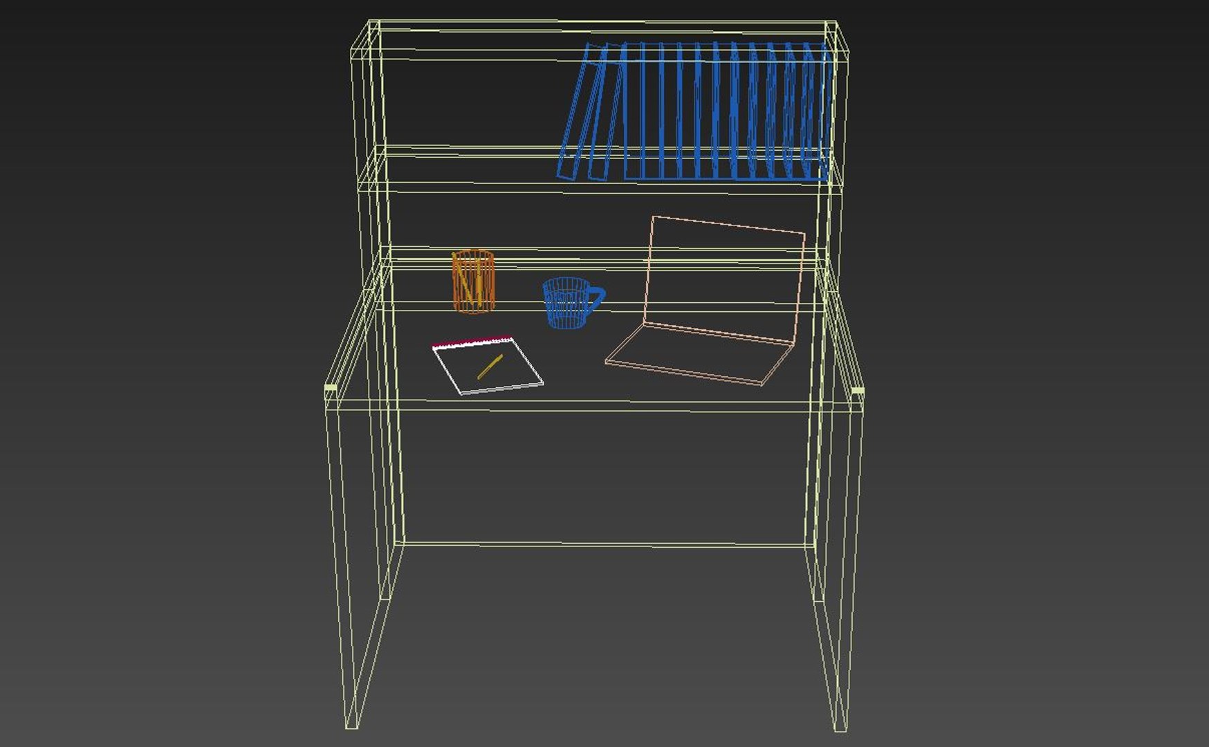 Reading Table Book Laptop 3D - TurboSquid 1362083