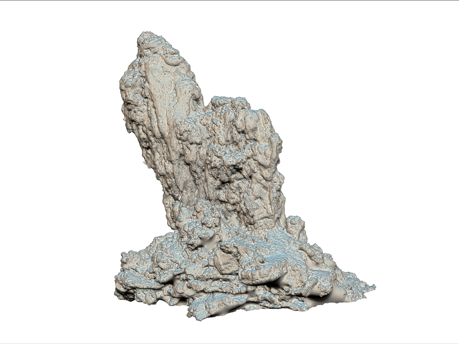 3d stone boulders scanned model