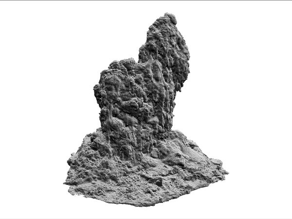 3d stone boulders scanned model