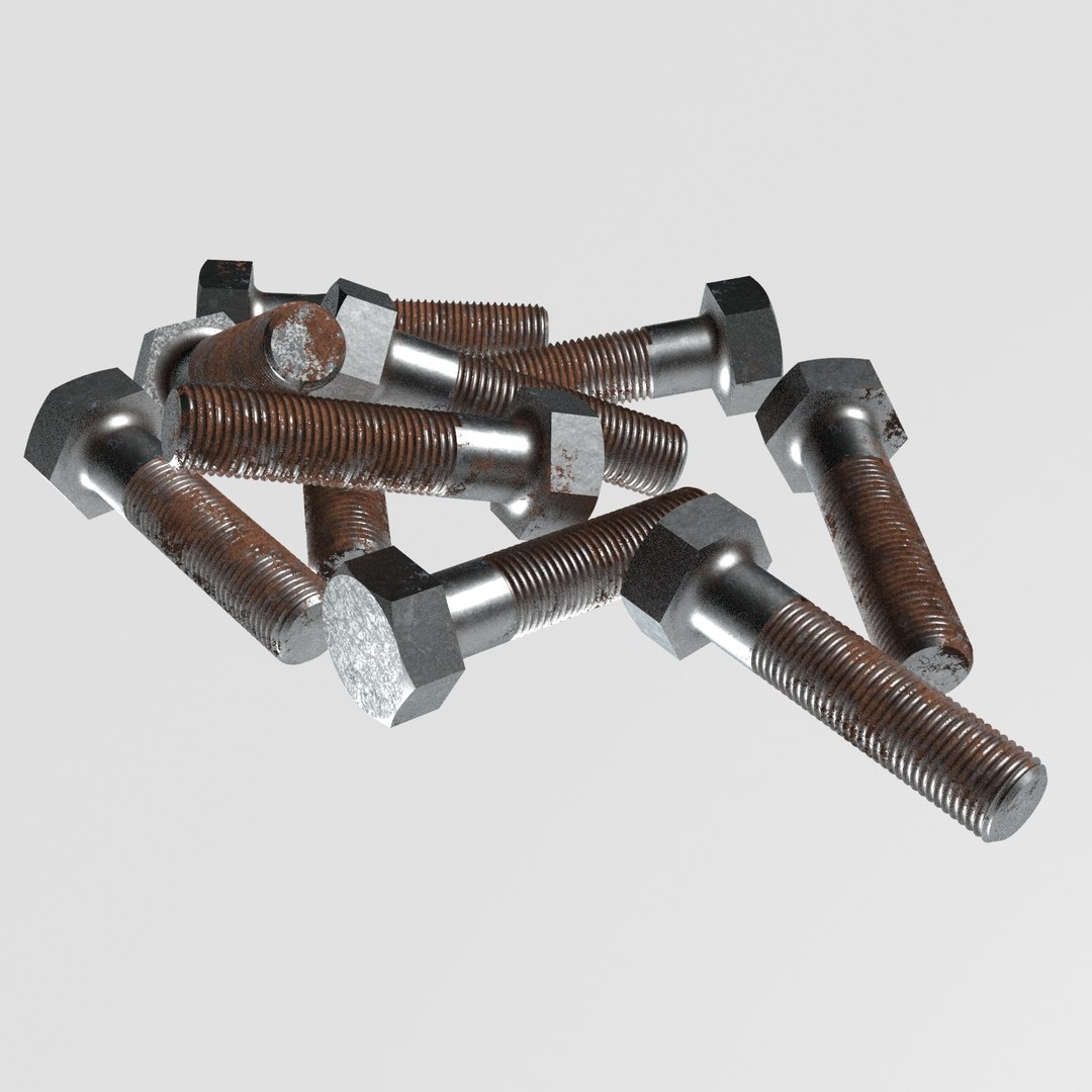 Rusty Bolt Set 3D Model - TurboSquid 1302594