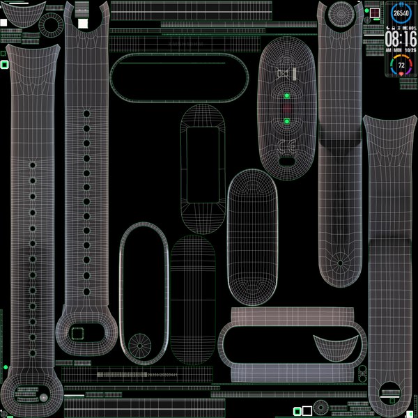3D band mi 5 model - TurboSquid 1610413