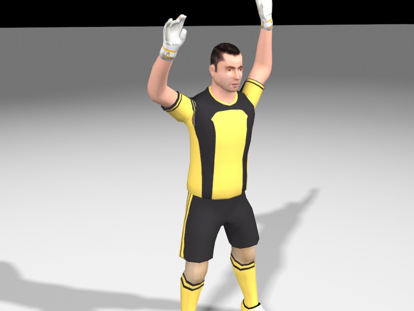 Low-poly Goalkeeper Animation 3d Max